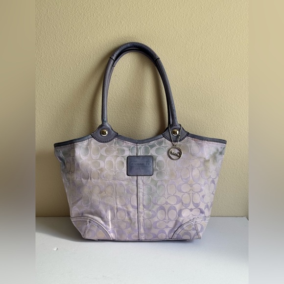 Coach | Bags | Coach Bleecker Signature Jacquard Leather Tote Bag In ...
